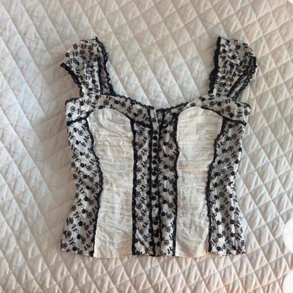 bebe | Tops | Bebe White Milkmaid Corset Top | Poshmark